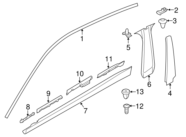 Genuine BMW 51-33-7-428-645 | Reveal Molding Seal | FREE Shipping on ...
