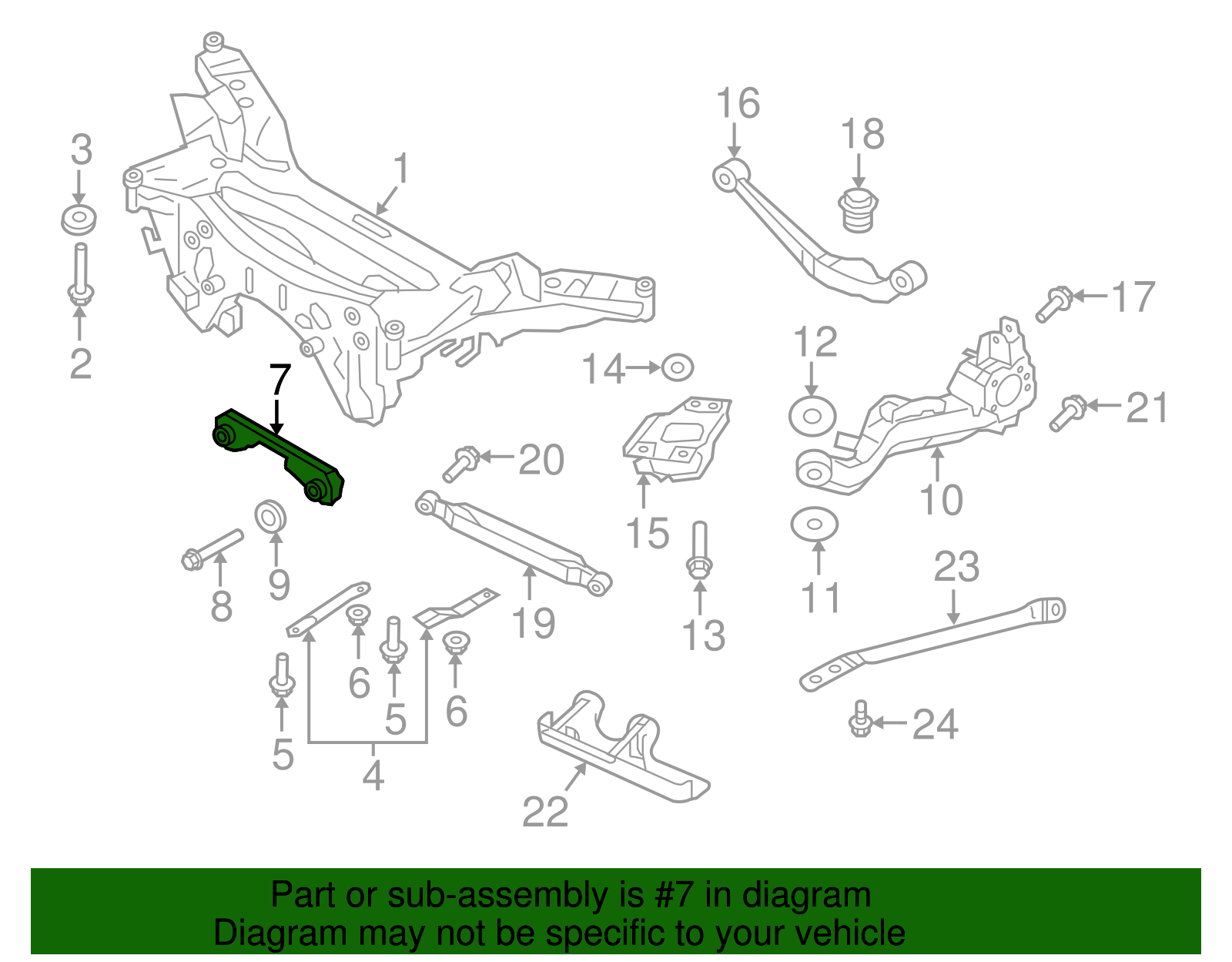 2014-2023 Nissan Differential Mount 55419-4BA0A | My Nissan Part