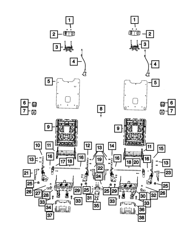 2021-2024 Jeep Grand Cherokee L Pivot Bracket 68462731AC | Mopar eStore