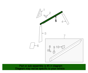 2017-2021 Kia Upper Molding 83850-G5000 | QuirkParts