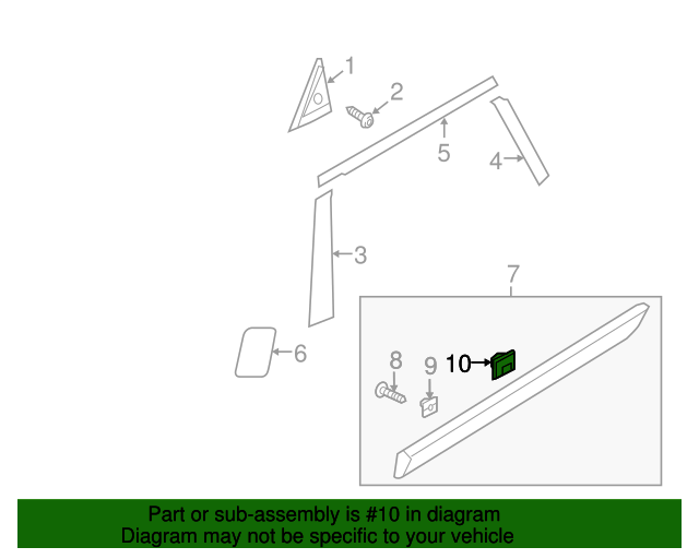 87756-38000 - Lower Molding Retainer 2001-2022 Kia | Kia.Parts Store