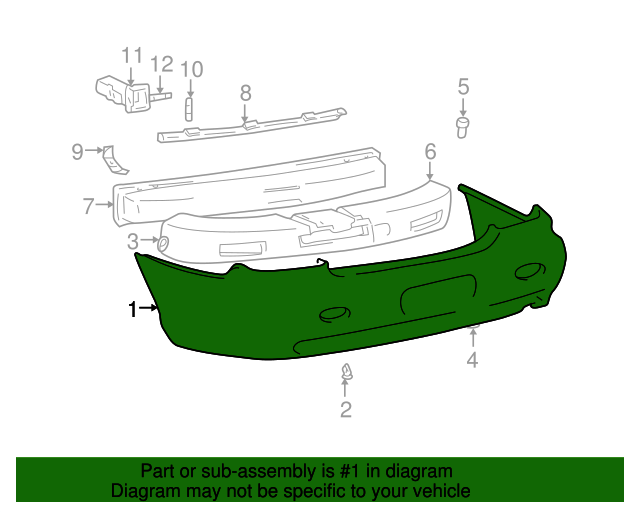 1999-2001 Hyundai Sonata Bumper Cover 86610-38010 | QuirkParts