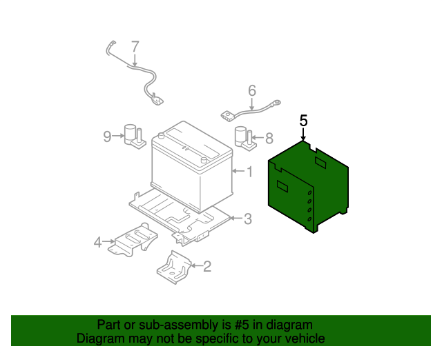 2005-2009 Hyundai Tucson Battery Cover 37112-2E100 | AutoNationParts.com