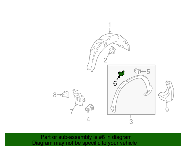 91513-T0A-A01 - Clip Arch Protector - 2012-2020 Honda | Honda Car Parts Direct