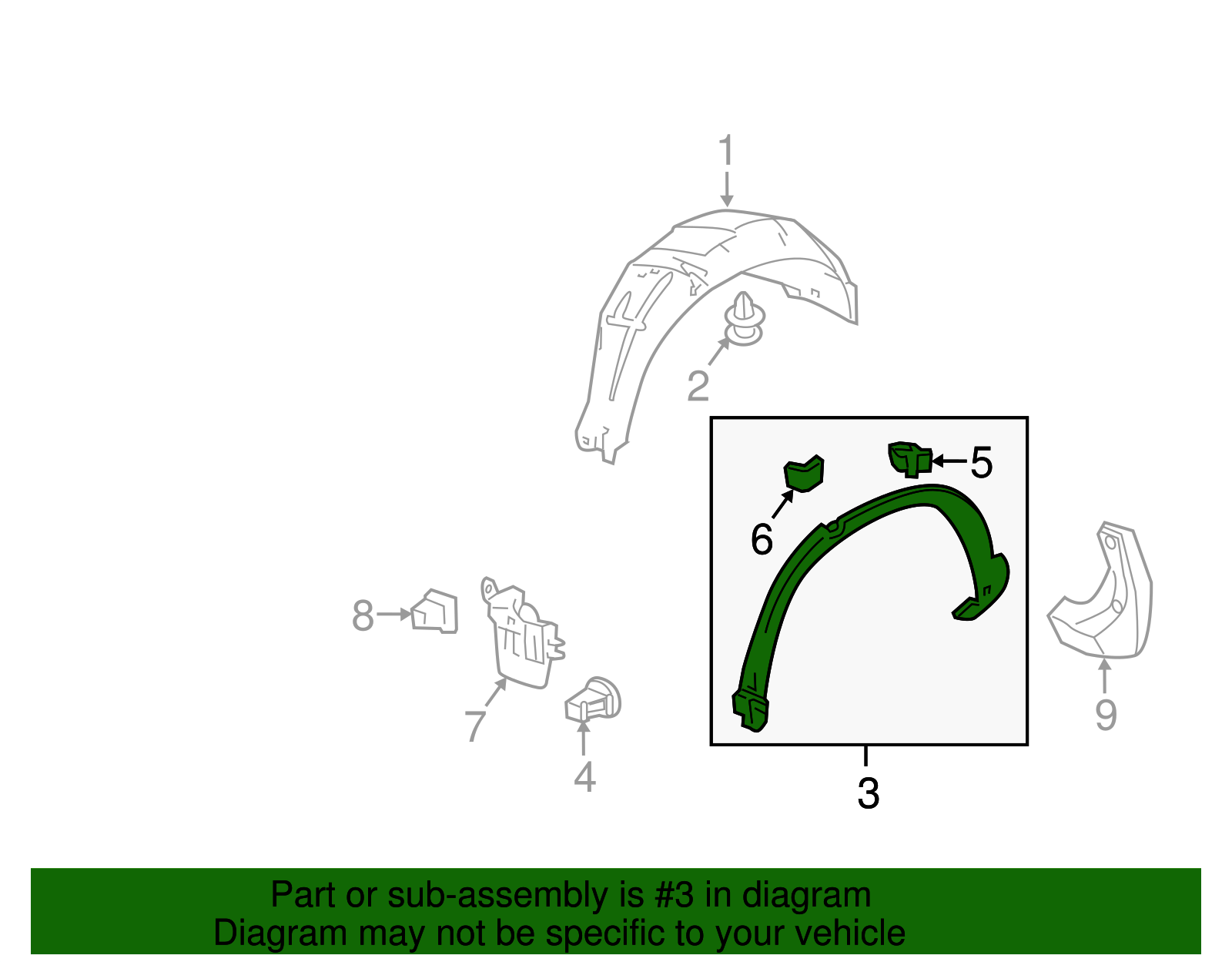 2012-2016 Honda CR-V | Wheel Opening Molding | 74410-T0A-A01 | Honda ...