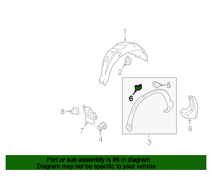 91513-T0A-A01 - Clip Arch Protector - 2012-2020 Honda | Honda Car Parts ...