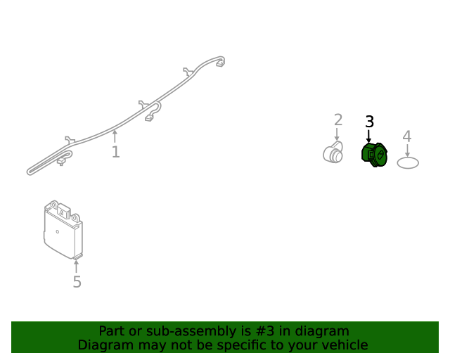 2018-2020 Nissan Kicks Reverse Sensor Cover 28533-5RA1C | Parts for Nissans