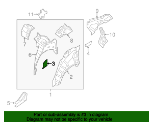 2013-2018 Nissan Altima Extension 76716-3TA0A | My Nissan Part.com