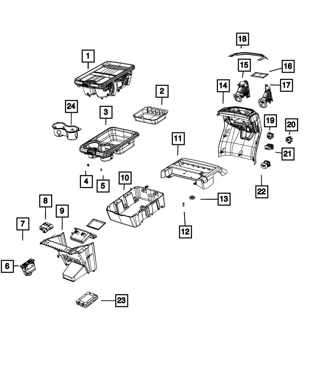 Media Port Bezel for 2019 Ram | OEM Mopar 6SL22TX7AA | Mopar OEM Parts ...