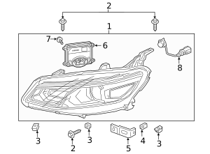 2019-2024 Chevrolet Malibu Headlamp Assembly 84650574 | OEM GM Parts