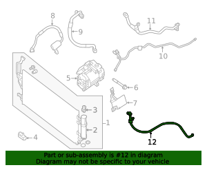 2022-2023 Nissan LEAF A/C Pipe 92441-6WK0D | QuirkParts