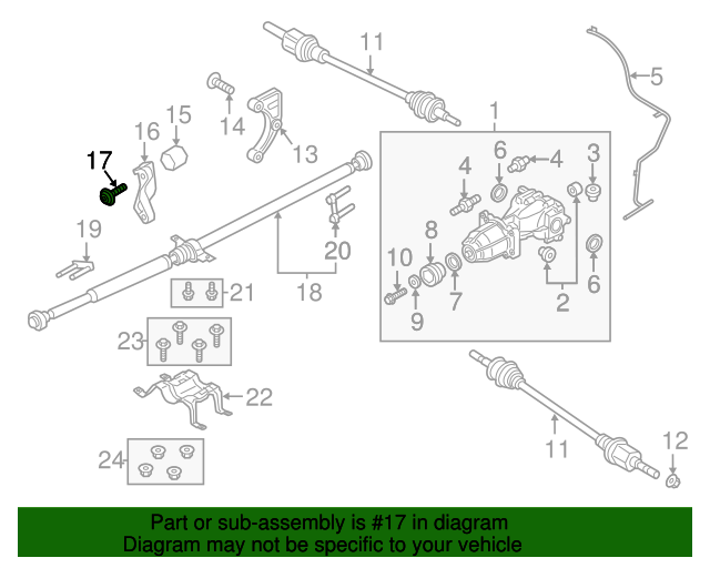 W717156-S439 - Front Bracket Mount Bolt 2013-2023 Ford | Ford Parts Center