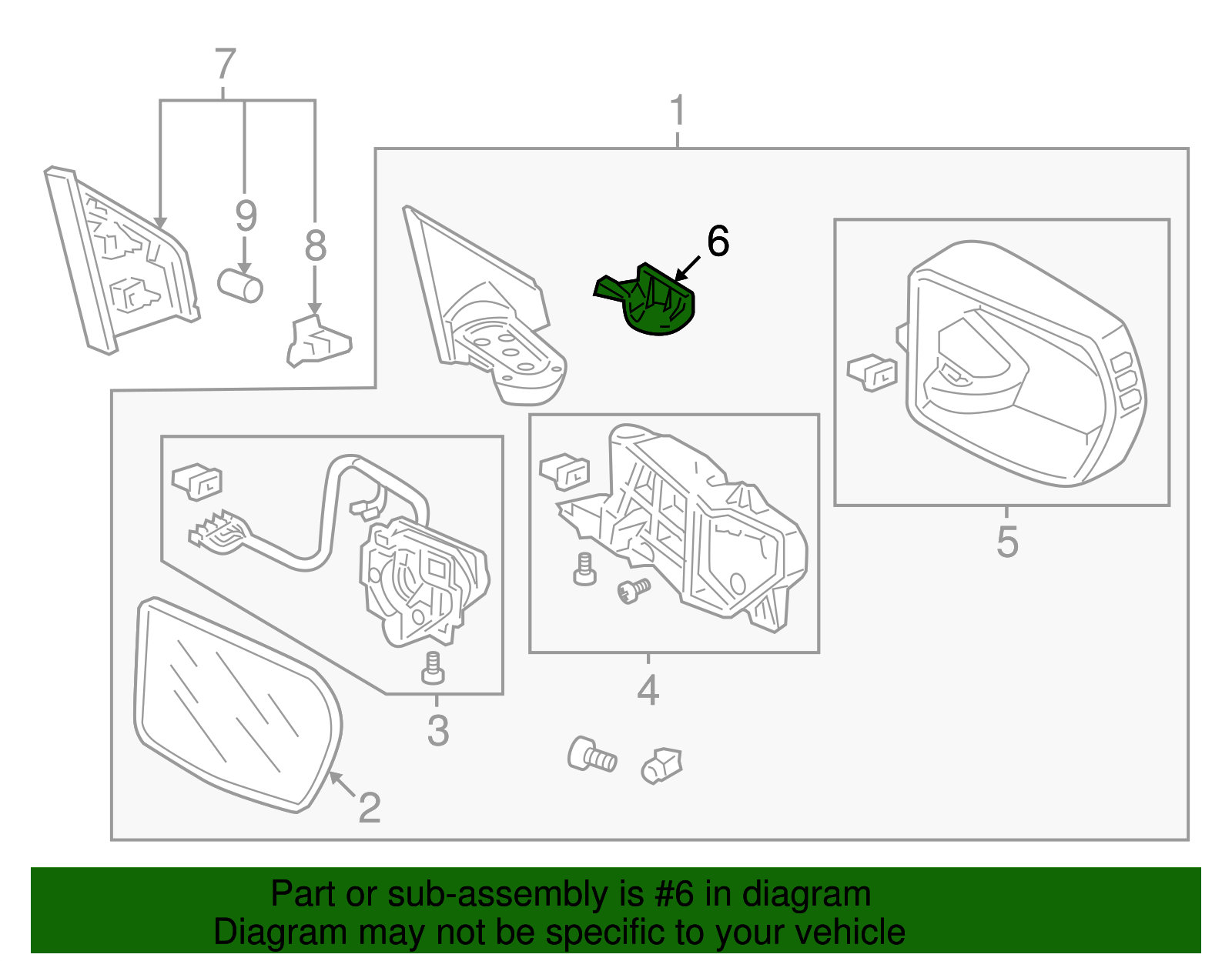 76252-SWA-A01 - Mirror Housing Cover 2007-2011 Honda CR-V | Honda Parts ...
