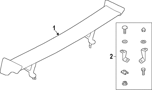 2018 Subaru BRZ Spoiler Hardware Kit E7210CA101 | TascaParts.com