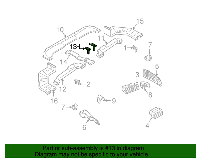 Genuine BMW 51-45-8-159-726 | Air Duct Bracket | FREE Shipping on Most ...