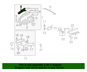 53733-07020 - Upper Reinforced For 2007-2012 Lexus ES350 | Lexus OE Parts