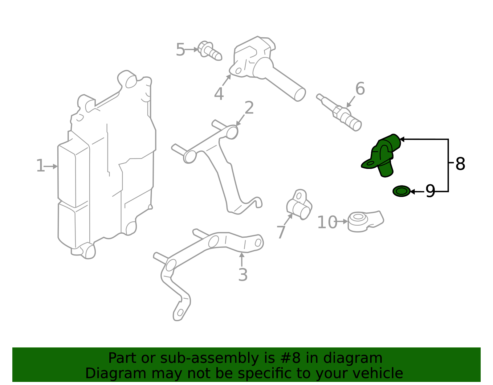 2017-2024 Subaru Engine Camshaft Position Sensor 22056AA280 | Subaru ...