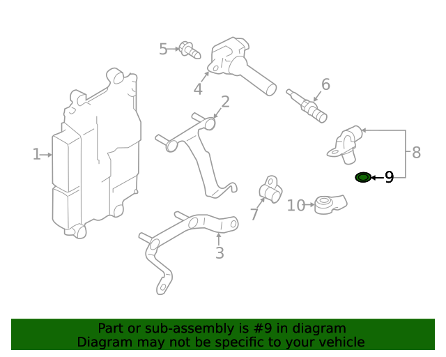 2019-2023 Subaru Camshaft Sensor O-Ring 13099AA050 | TascaParts.com