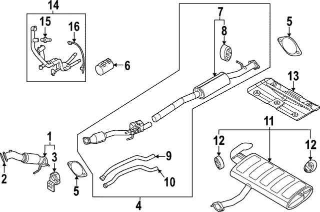 28780-N9000 - Front Muffler Hanger 2023-2024 Kia Sportage | Kia.Parts Store