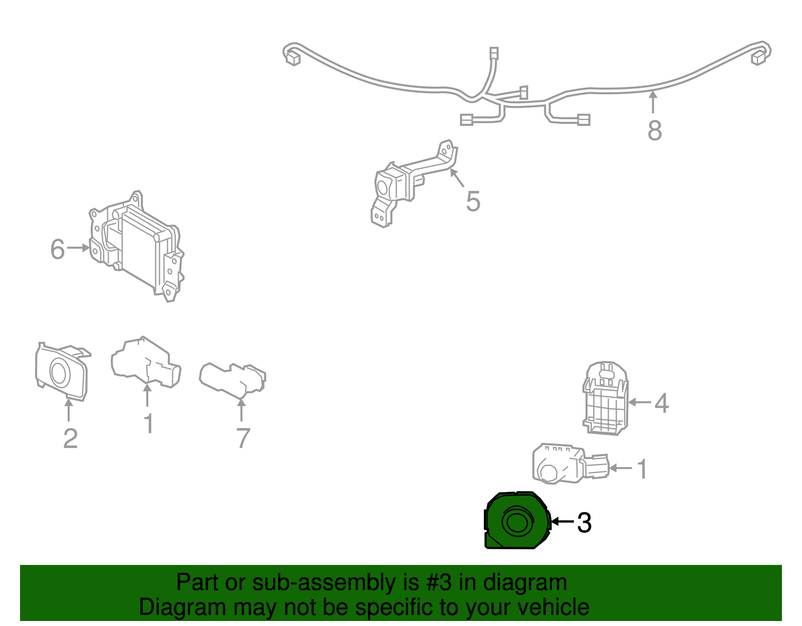 2019-2020 Toyota Camry Park Sensor Retainer 89348-06220-D1 | Toyota ...