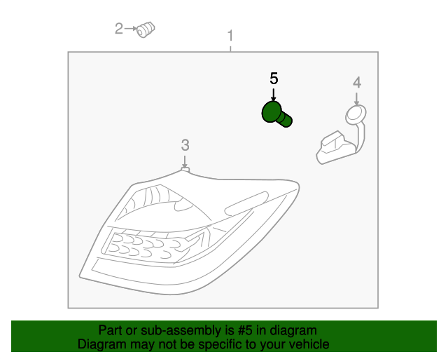 2009-2014 Hyundai Genesis Tail Lamp Bulb 18642-21007-I | OEM Parts Online