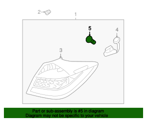 2009-2014 Hyundai Genesis Tail Lamp Bulb 18642-21007-I | OEM Parts Online