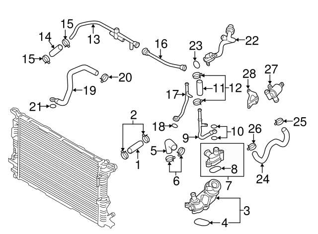 059-121-506-H - Engine Coolant Outlet Flange 2013-2016 Audi | Audi OEM ...