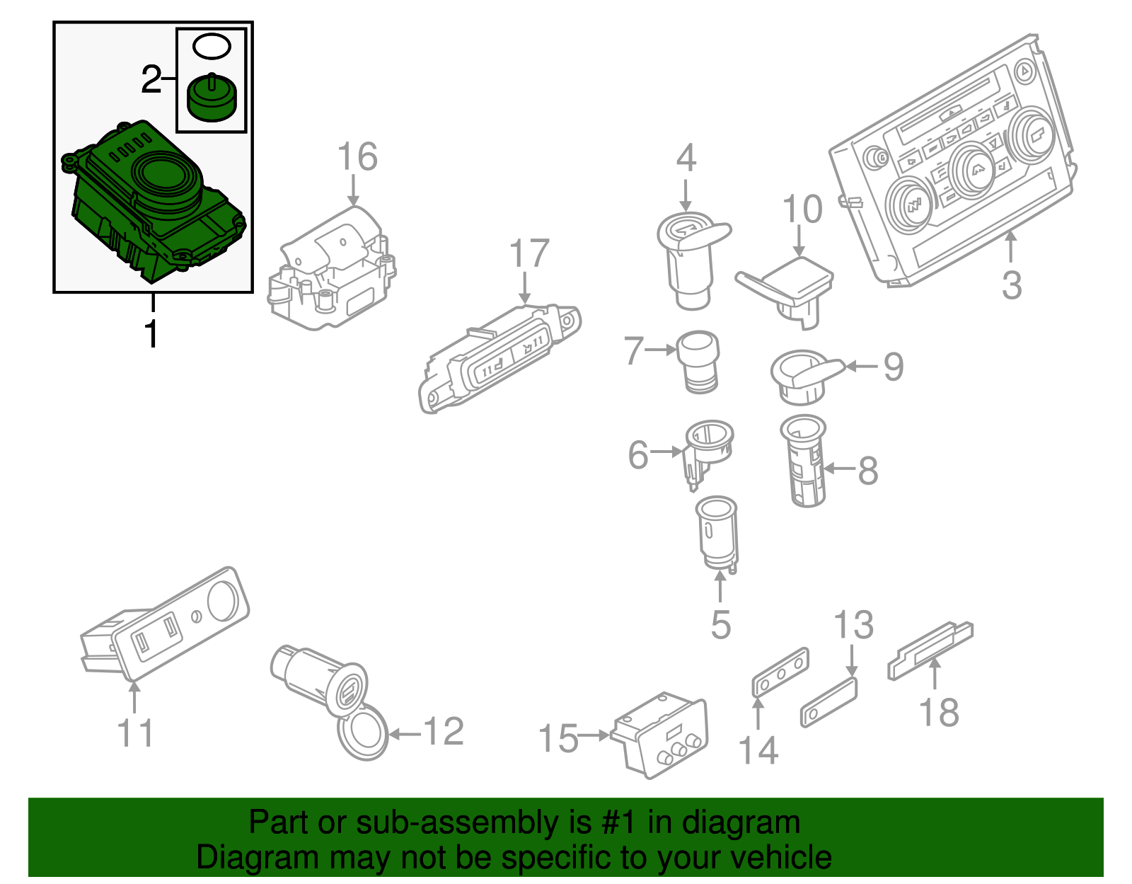 2015 Land Rover Discovery Sport Gear Shift Actuator Module Assembly ...