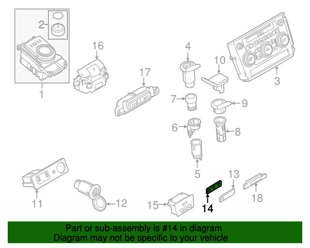 2015-2021 Land Rover Bezel LR076857 | JaguarParts.com