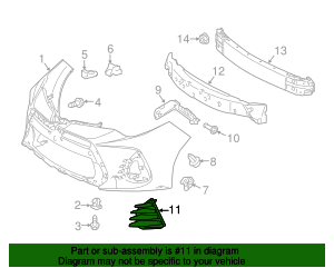 Genuine Toyota Bumper Cover Spacer Panel part# 81482-02671 for 2017 ...