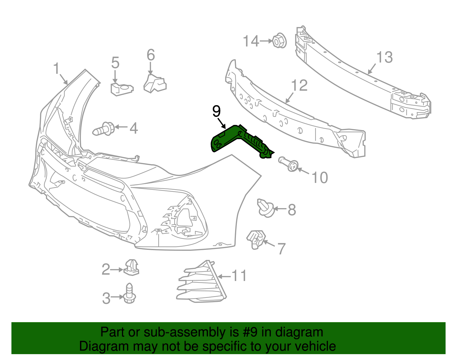 Genuine Toyota Side Retainer part# 52116-02330 for 2017-2019 Toyota ...