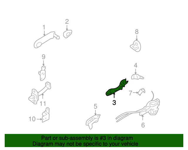 Genuine Handle Base for 2010-2012 Hyundai Santa Fe | Part# 83655-0W000 ...