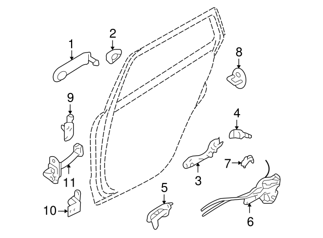 814200W000 - 2010-2012 Hyundai Santa Fe Rear Right Passenger Door Lock ...