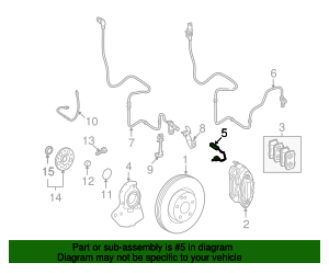 171-540-06-17 - Brake Pad Wear Indicator Sensor 2003-2024 Mercedes-Benz ...