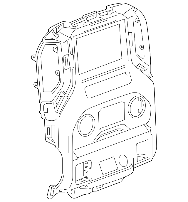 84054807 - Black Instrument Panel Radio Front Trim Plate 2019-2023 GM ...
