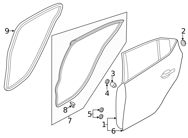 BCY1-73-02XB - Door Shell 2019-2024 Mazda 3 | AutoNation Parts