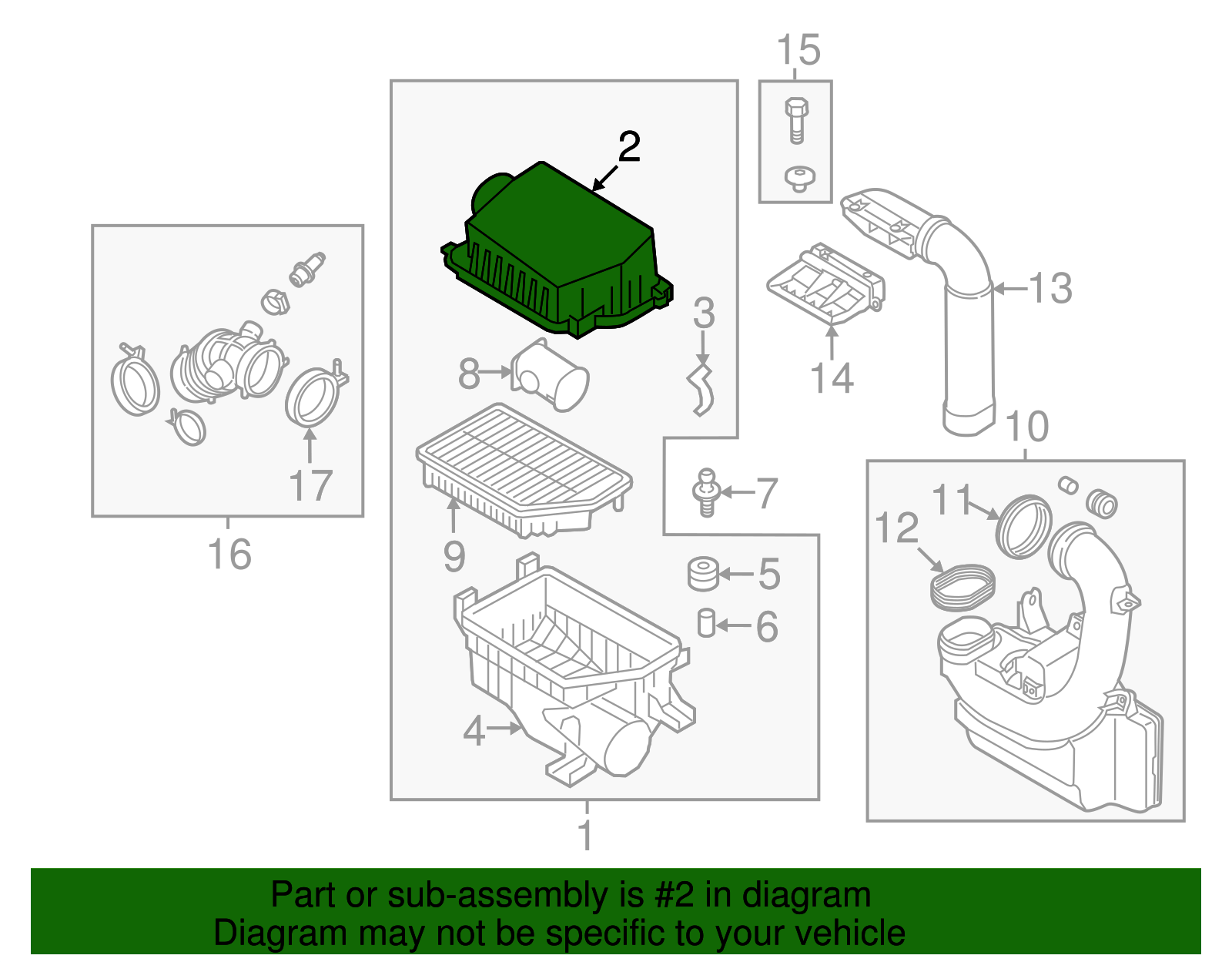 28118-A5350 - Upper Cover 2014-2018 Kia | Kia.Parts Store