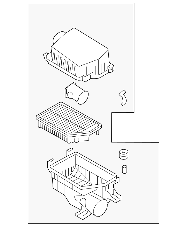 28110-A5350 - Air Cleaner Assembly 2014-2018 Kia | Kia.Parts Store