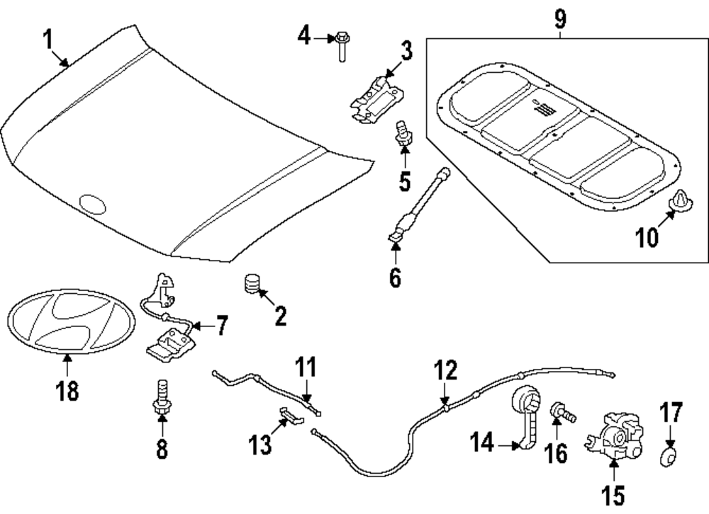 2024-2025 Hyundai Santa Fe Strut Support 81161-R6000 | Hyundai ...