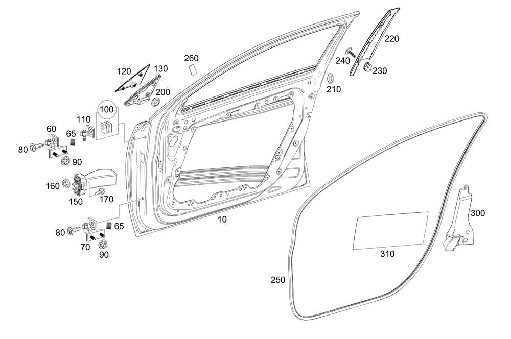 1954-2022 Mercedes-Benz Molding, Driver Door 177-722-47-00 | MB OEM Parts