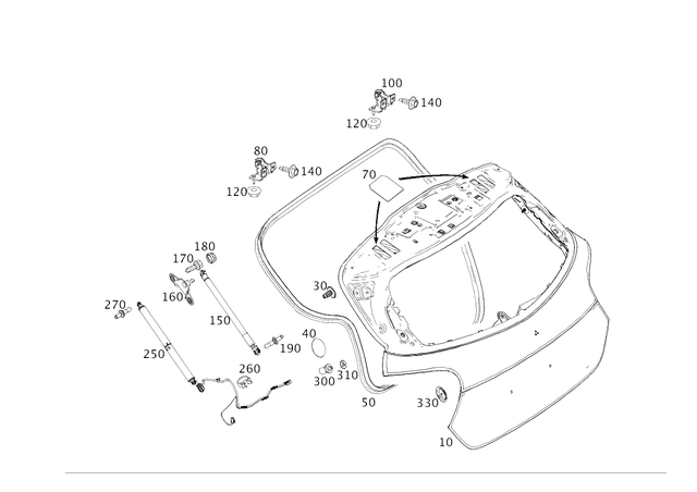 2015-2020 Mercedes-Benz Hinge 156-740-01-37 | OEM Vehicle Parts