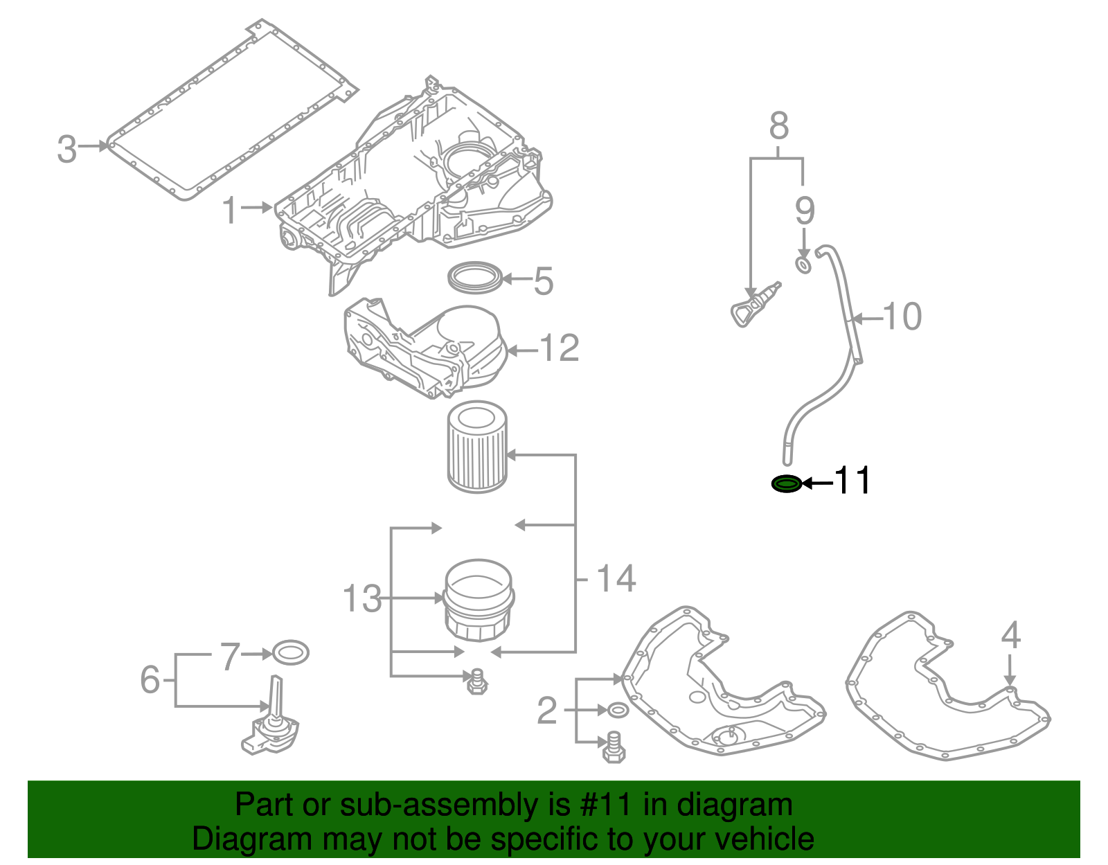 Genuine BMW 11-43-1-287-541 | Engine Oil Dipstick Tube Seal | FREE ...