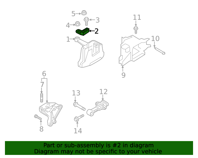 21825-F2000 - Side Mount Bracket 2020-2023 Kia | Kia.Parts Store