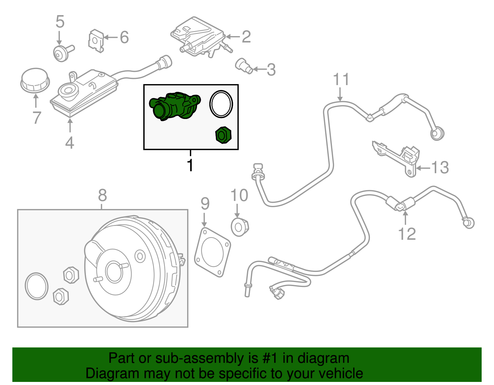 2014-2023 Ford | Master Cylinder | KV6Z-2140-C | Walls' Ford Parts