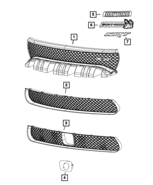 2015-2023 Dodge Charger Radiator Grille 68223889AC | Mopar eStore