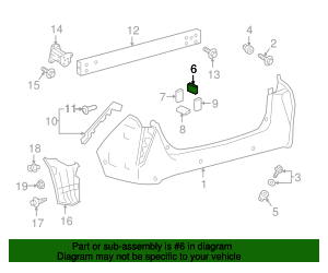 2016-2020 Toyota Bumper Cover Pad 52462-47030 | OEM Parts Online