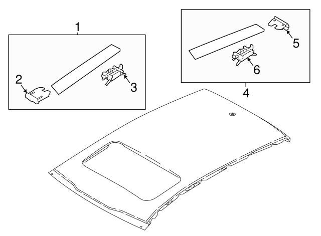 87236-G5000 - Roof Molding Clip 2017-2022 Kia | Kia.Parts Store