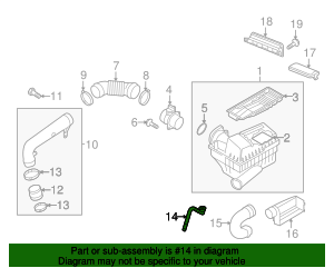 2009-2018 Volkswagen Drain Tube 5N0-129-637-D | OEM Parts Online