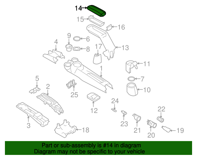 2007-2015 Mini Cooper Armrest Pad 51162753341 51-16-2-753-341 | The BMW ...