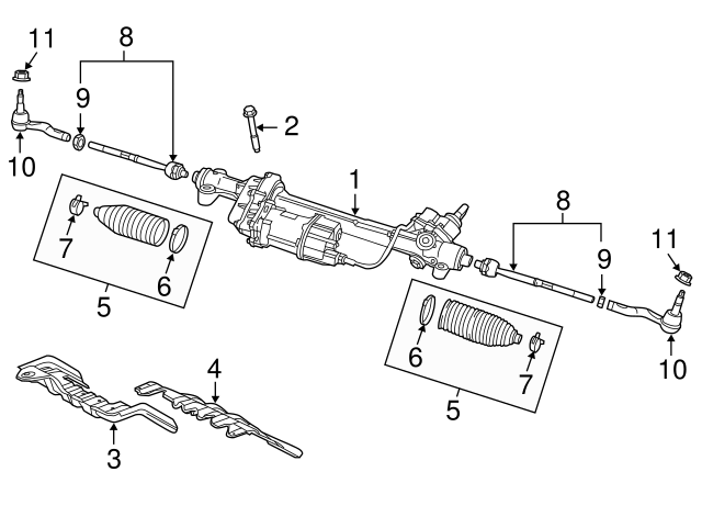 2014-2017 Chevrolet Steering Linkage Inner Tie Rod Kit 92274700 ...
